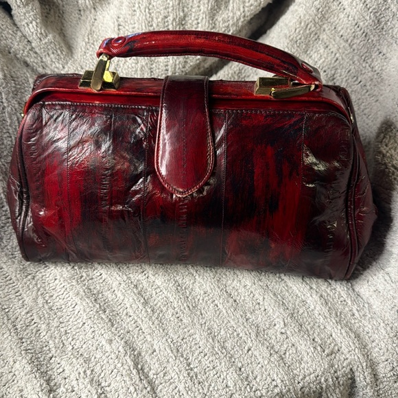Eel Skin | Bags | Beautiful Vintage Genuine Eel Skin Satchel Crossbody ...